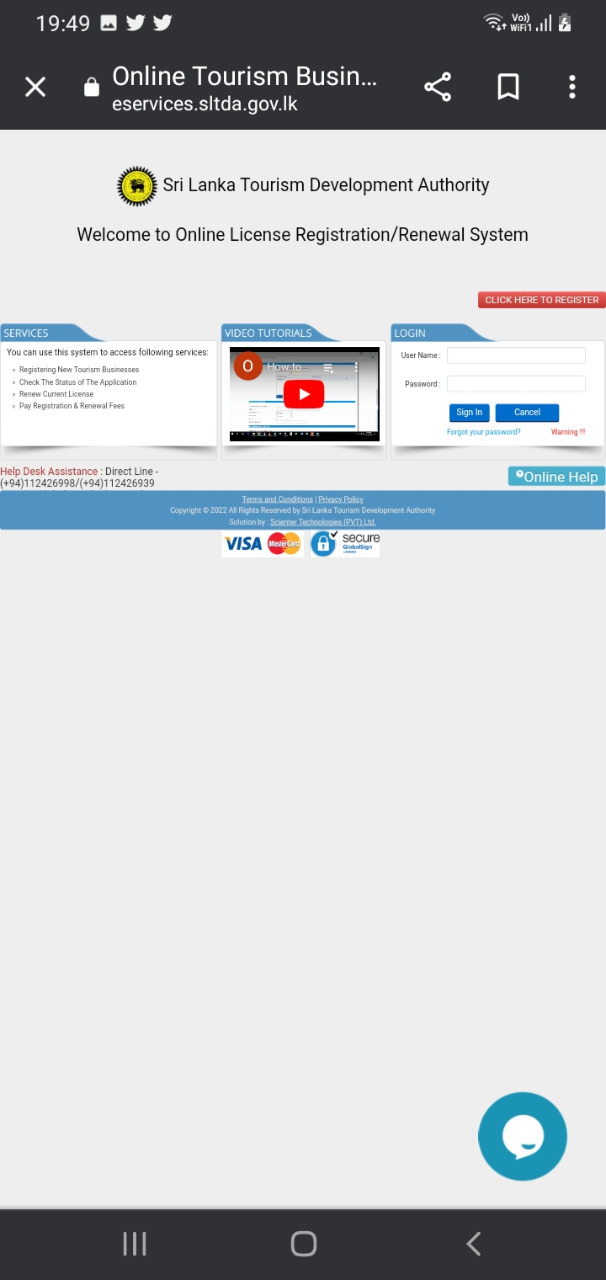 SLTDA Licence Renewal for NTGLs – Sri Lanka Institute of National ...